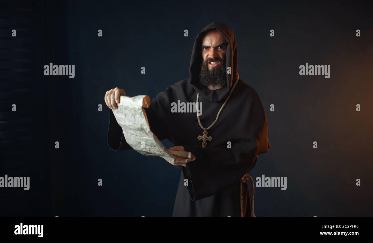 Medieval friar manuscript hi-res stock photography and images - Alamy