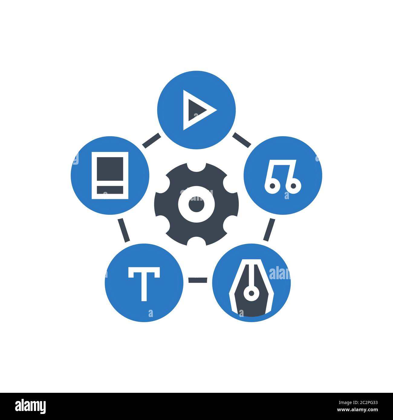 Content management system blue Cut Out Stock Images & Pictures - Alamy