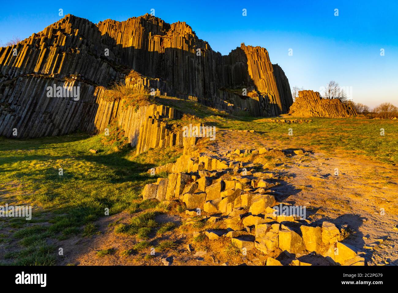 Polygonal structures of basalt columns, natural monument Panska skala ...