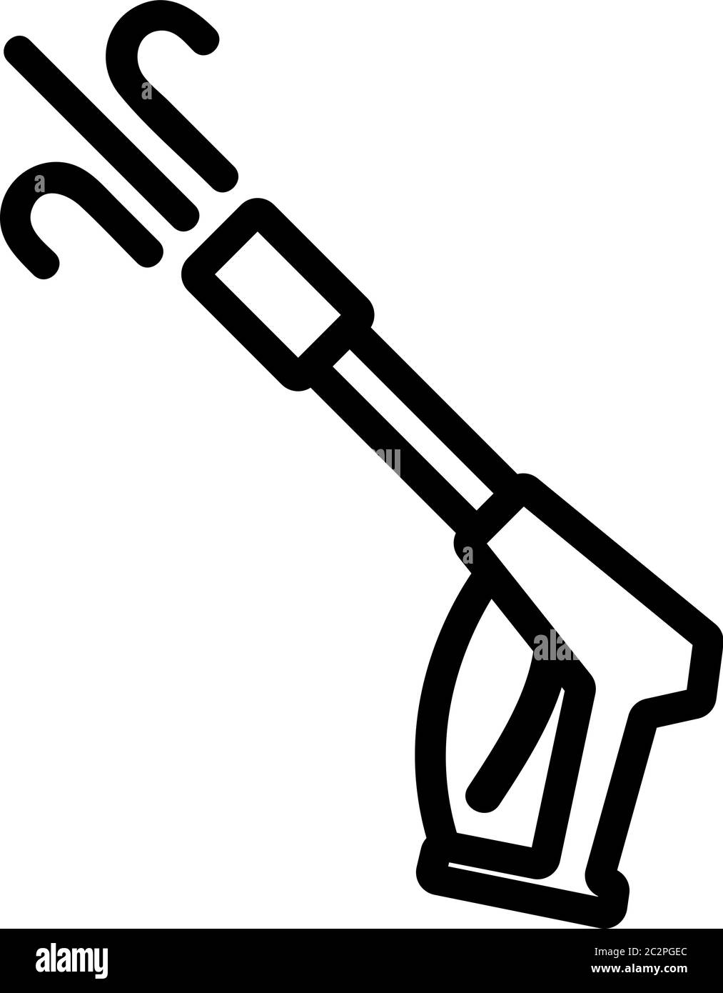 appliance pressure washer gun with water flow icon vector outline ...