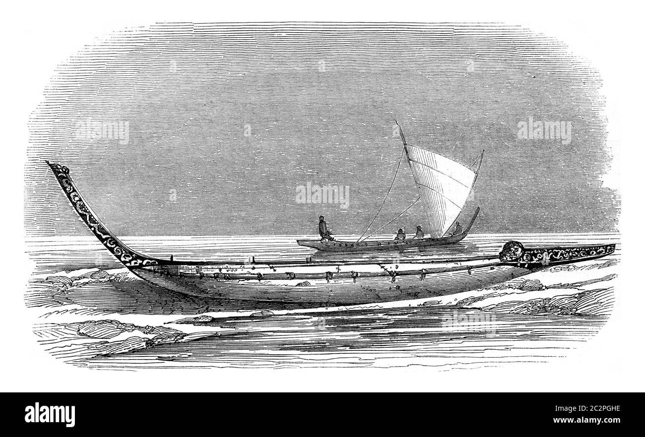 Ancient pirogue hi-res stock photography and images - Alamy