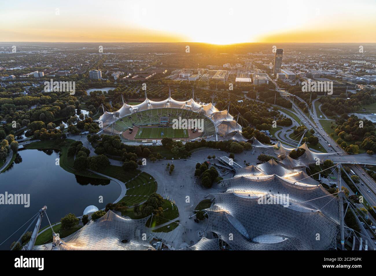 Olympic stadium olympiastadion munich munich hi-res stock photography ...