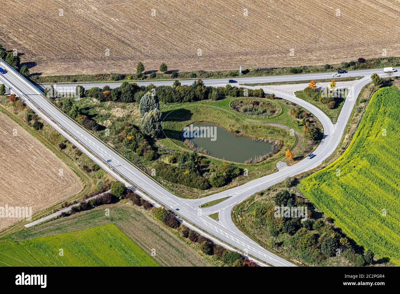 Drone view of road hi-res stock photography and images - Alamy