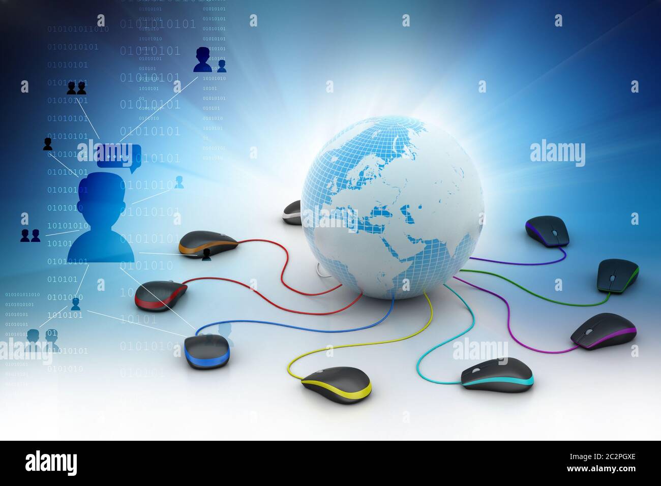 3d globe computer hi-res stock photography and images - Alamy