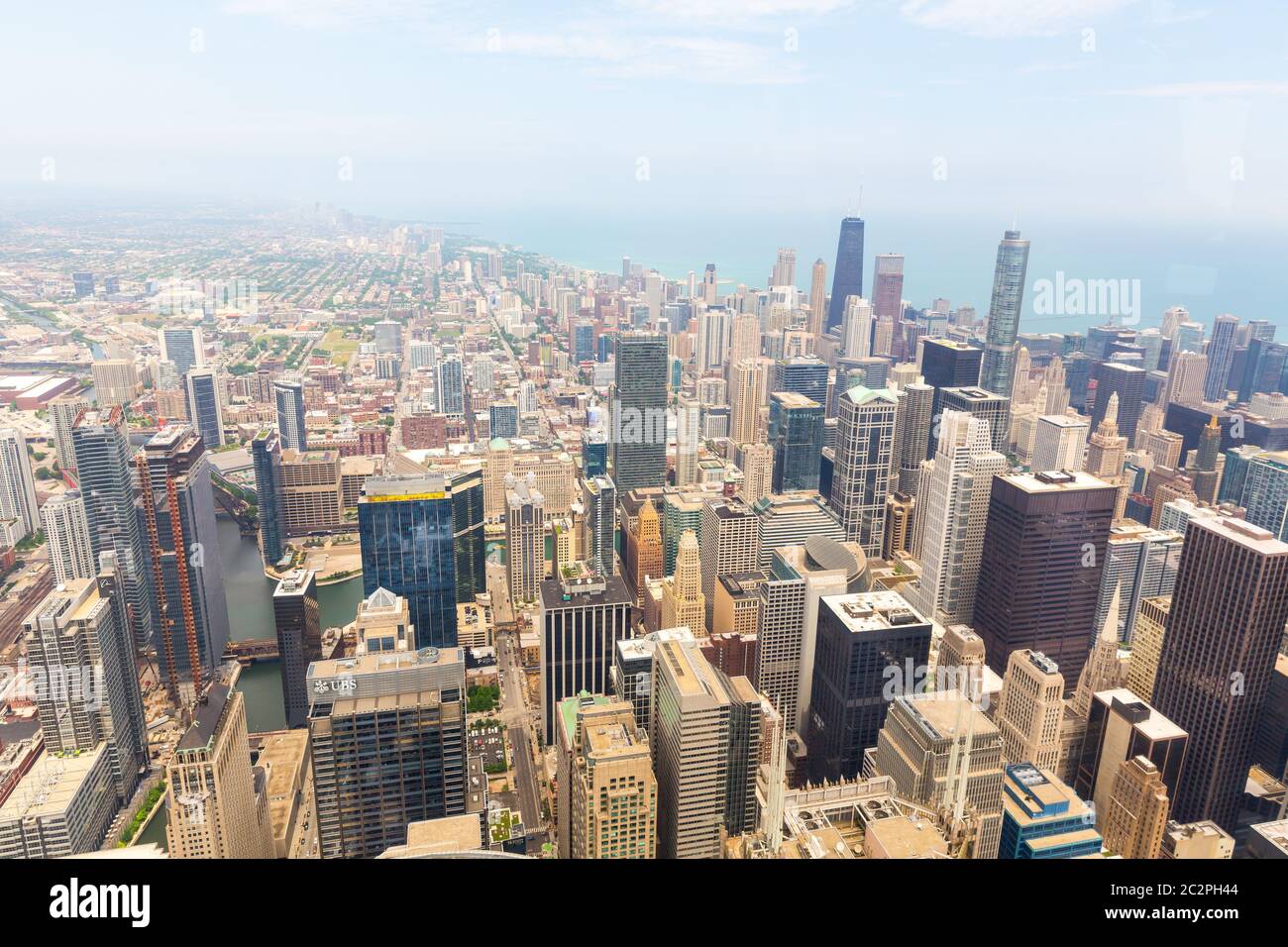 Panorama view of downtown Chicago, Illinois USA Stock Photo - Alamy