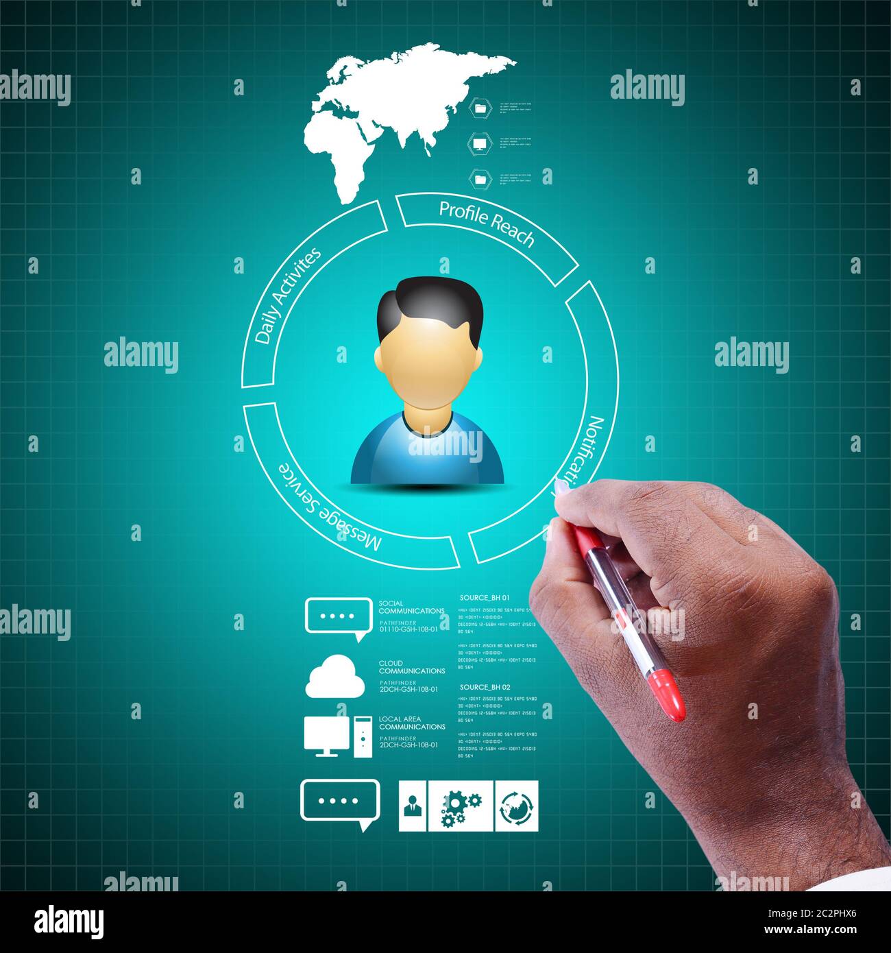 Drawing computer network hi-res stock photography and images - Alamy