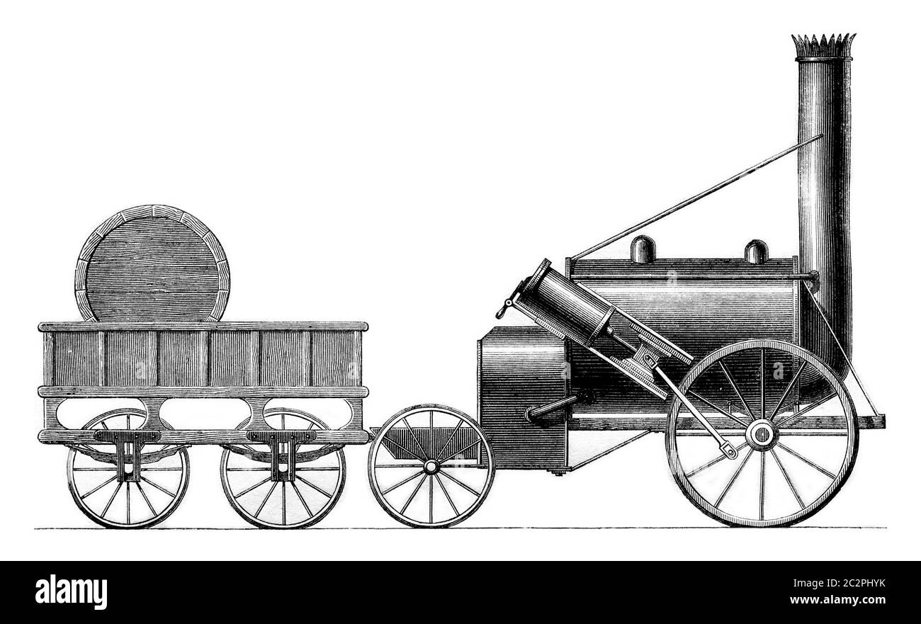 Drawing stephenson locomotive hi-res stock photography and images - Alamy
