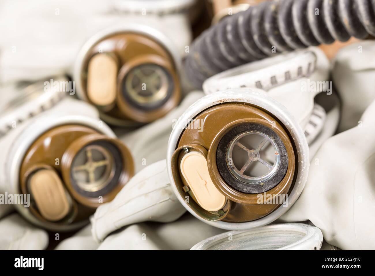 Closeup of old gas masks Stock Photo - Alamy