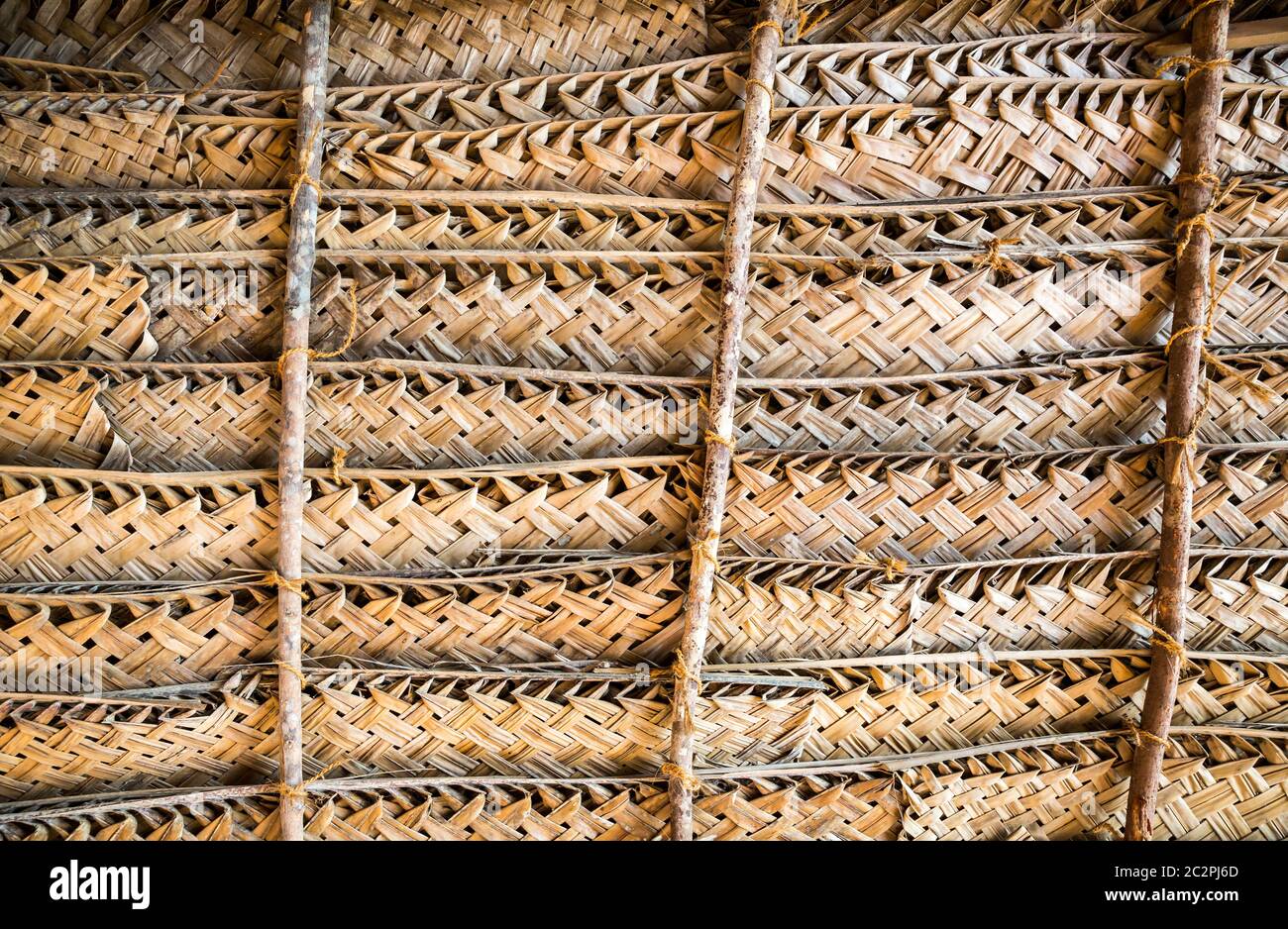 Natural wicker fence or wall, Ceylon. Handcraft texture, building ...