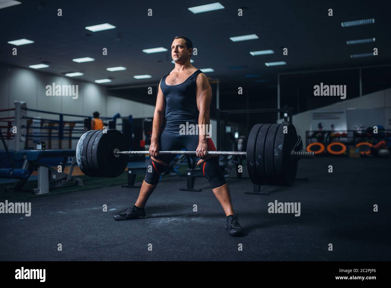 Male powerlifter hand in talc hi-res stock photography and images - Alamy