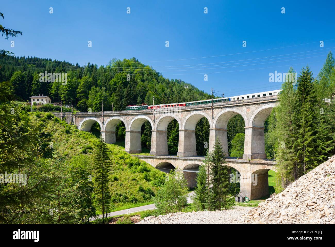 Train at semmeringbahn semmering railway hi-res stock photography and ...