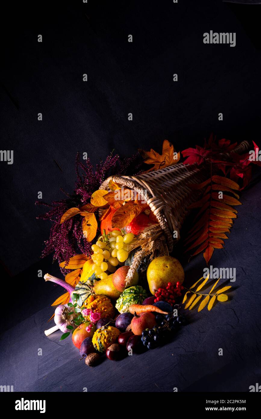 The beautiful and autumnal cornucopia Stock Photo - Alamy