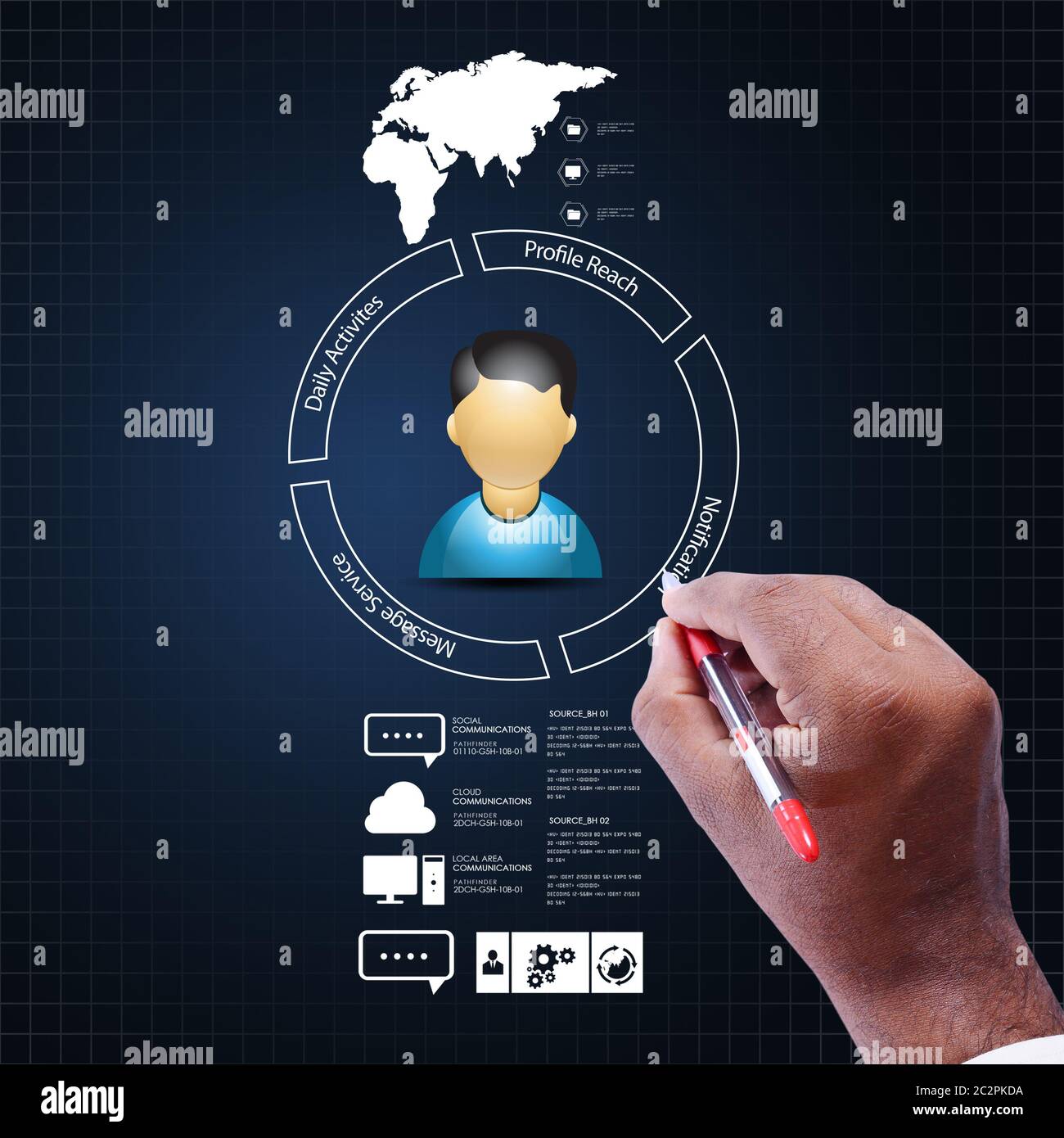 Drawing computer network hi-res stock photography and images - Alamy