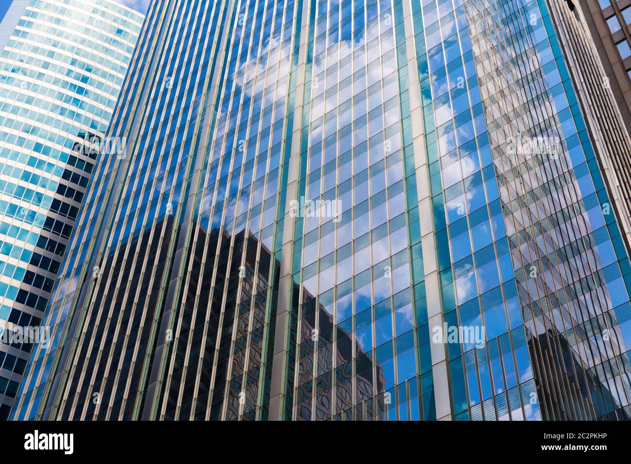 Closeup of glass and concret building. Skyscrapers building concept ...