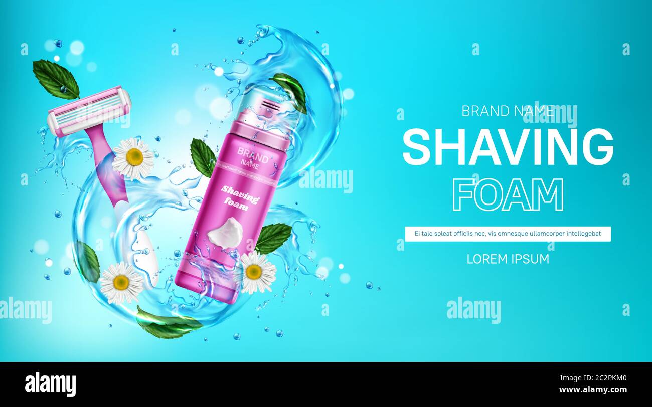 Razor pink foam Stock Vector Images - Alamy