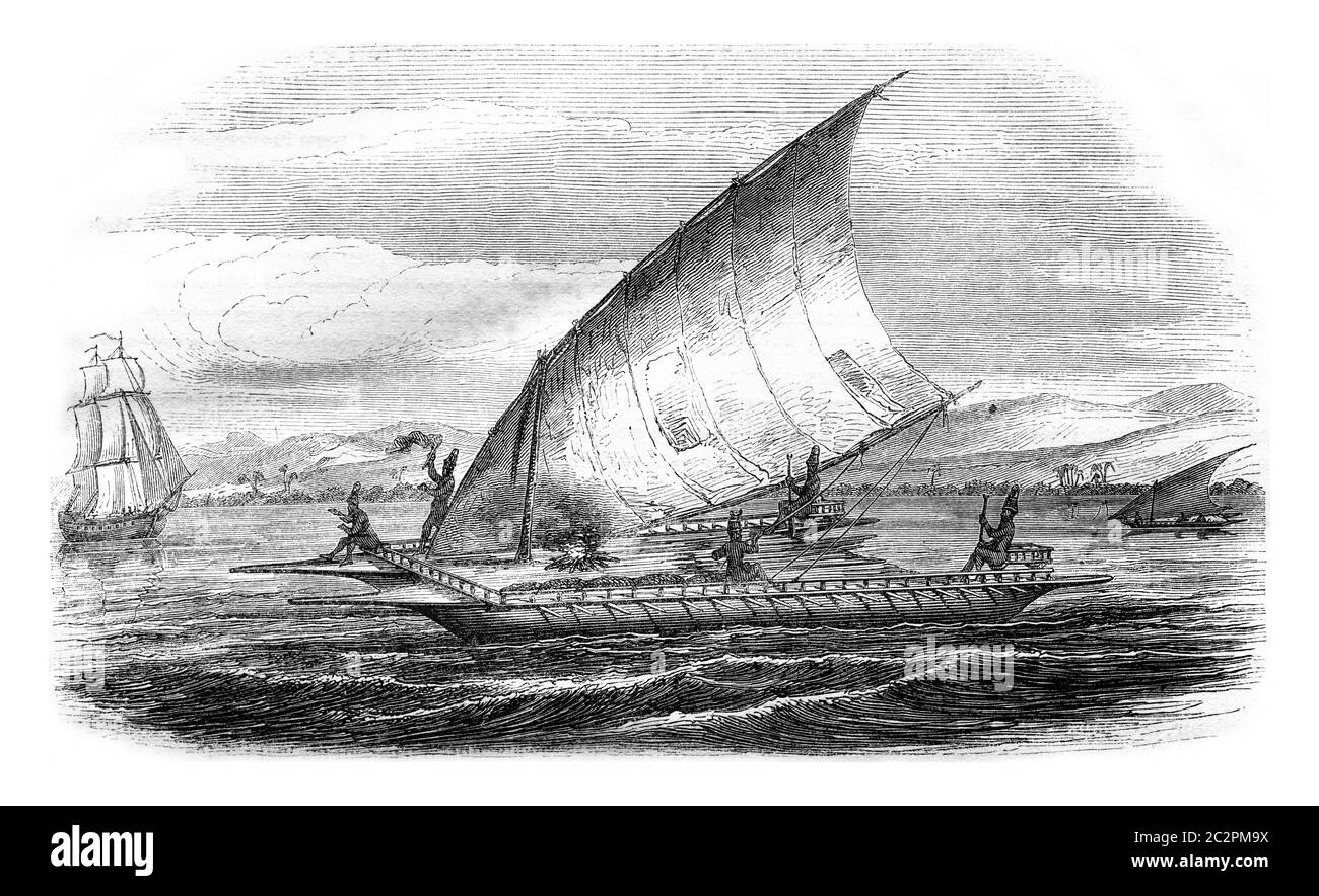 New caledonia pirogue boat hi-res stock photography and images - Alamy