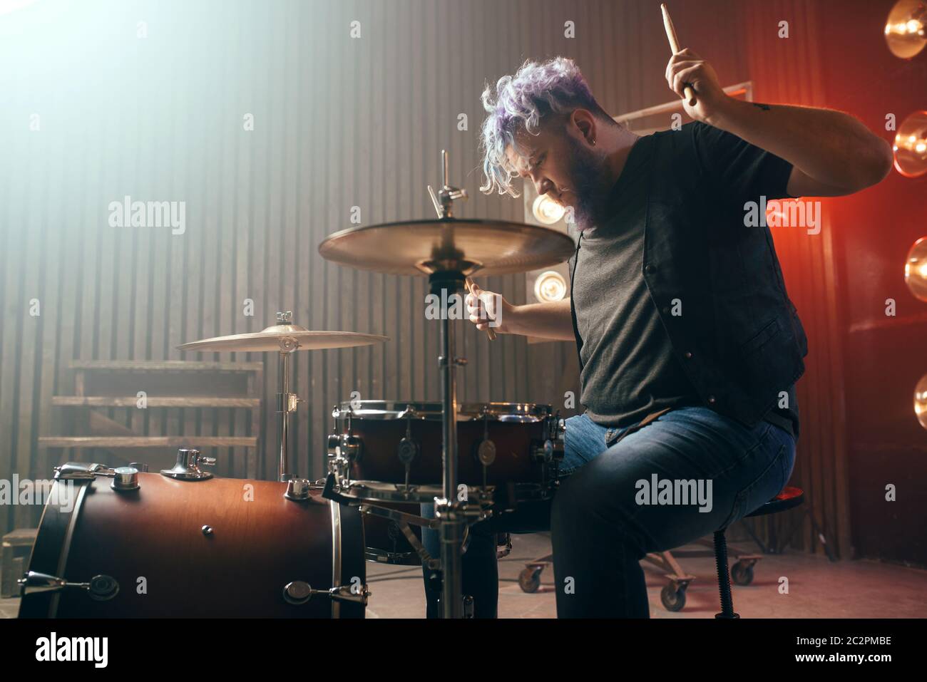 Bearded drummer hi-res stock photography and images - Alamy