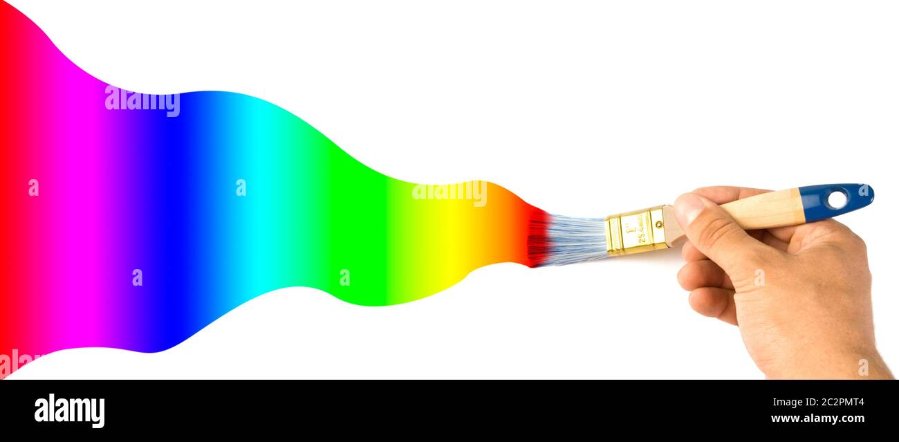 Painting gradient colors. Isolated Stock Photo - Alamy