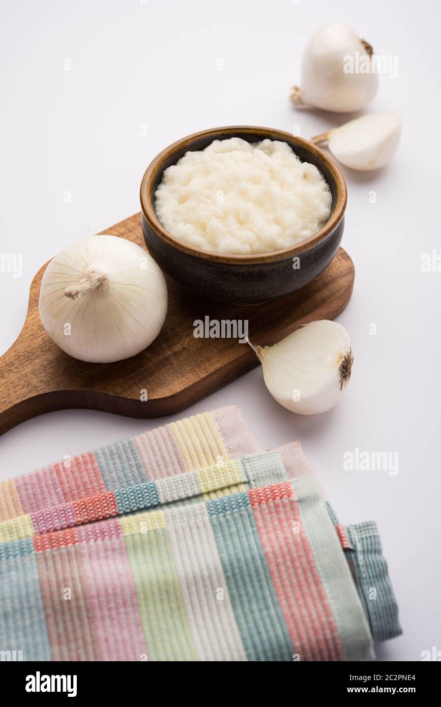 White Onion Puree or Safed Pyaj ka Paste, important food ingradient ...
