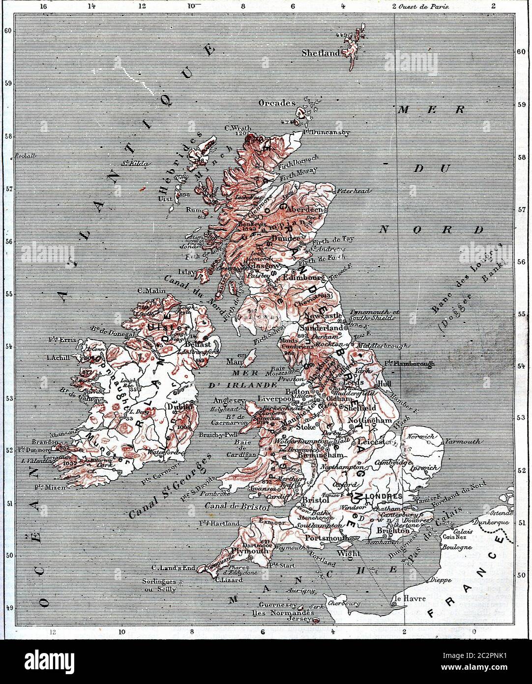 British isles europe map hi-res stock photography and images - Alamy