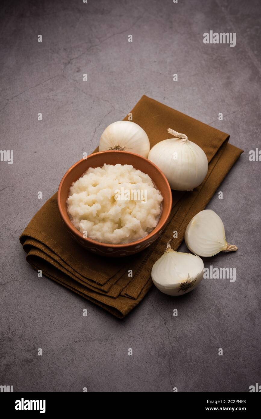 White Onion Puree or Safed Pyaj ka Paste, important food ingradient ...