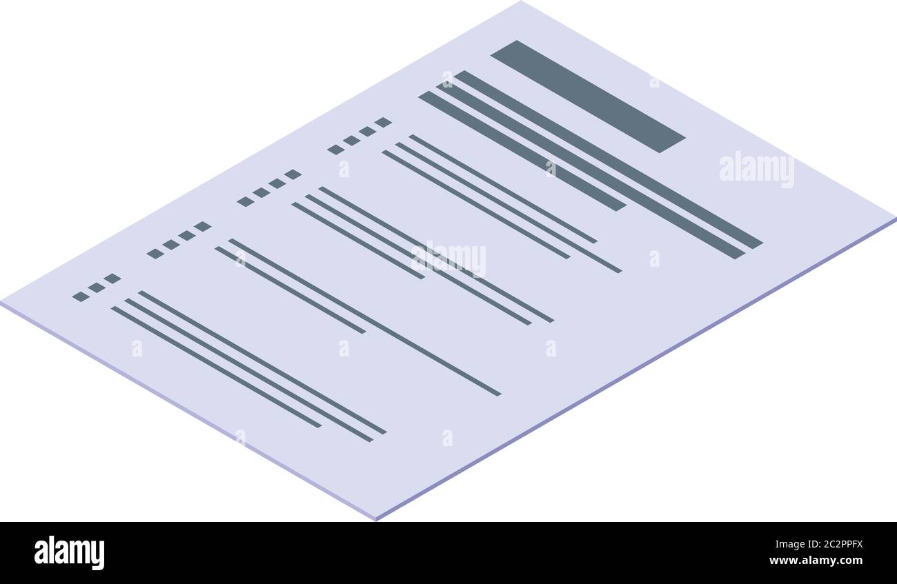 Paper exam test icon, isometric style Stock Vector Image & Art - Alamy