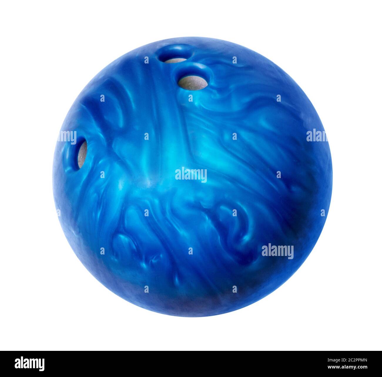 Blue bowling ball isolated on white Stock Photo - Alamy