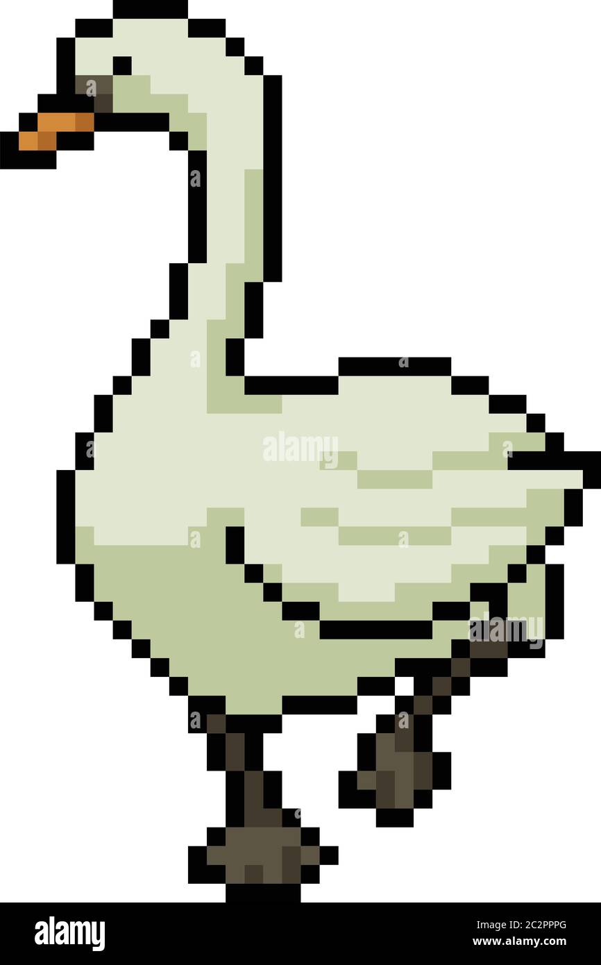 Duck pixel art Stock Vector Images - Alamy