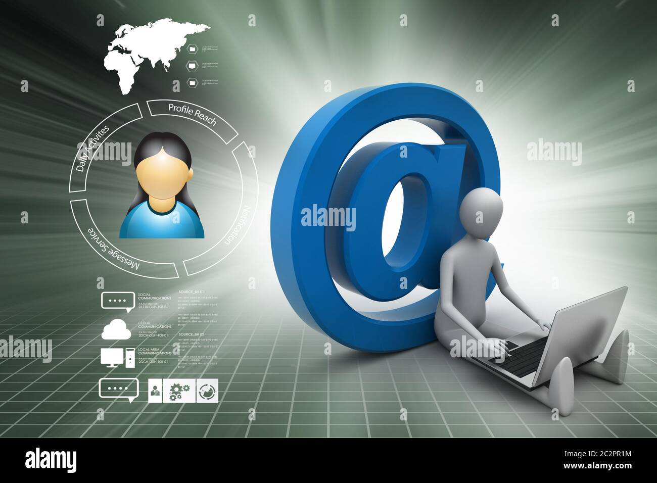 3d person e mail symbol Stock Photo - Alamy
