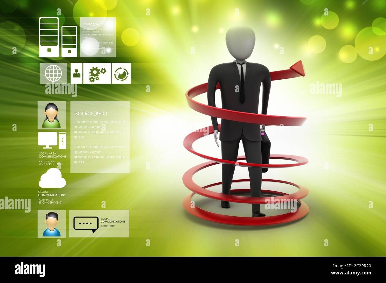 3d man business success concept Stock Photo - Alamy