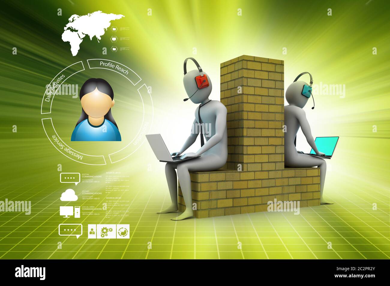 3d people working in laptop Stock Photo - Alamy