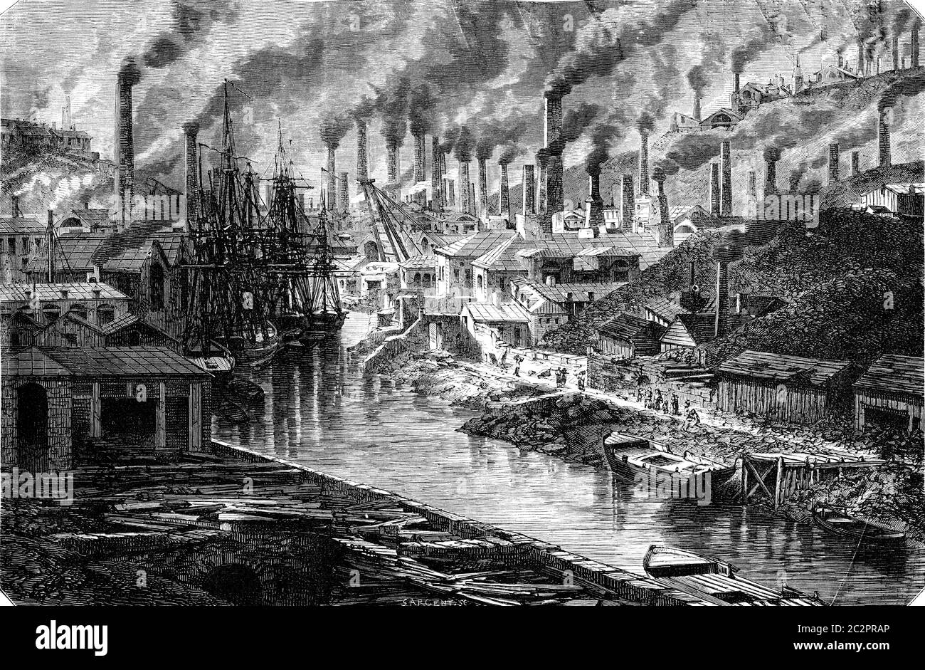 Copper plant, vintage engraved illustration. Le Tour du Monde, Travel ...