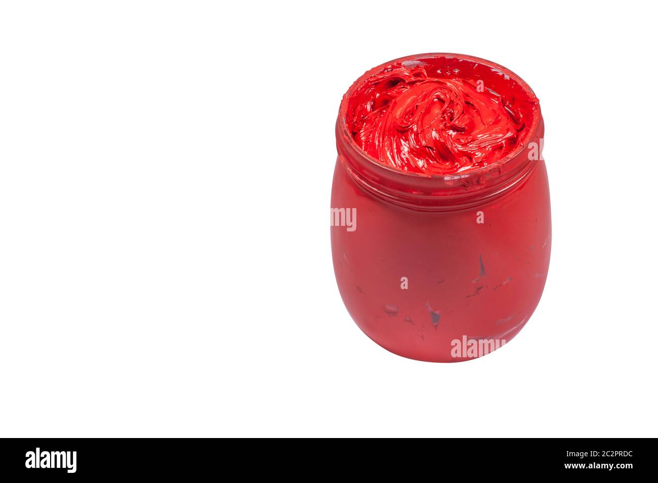 red of plastisol ink with clipping path. screen printing ink for print ...