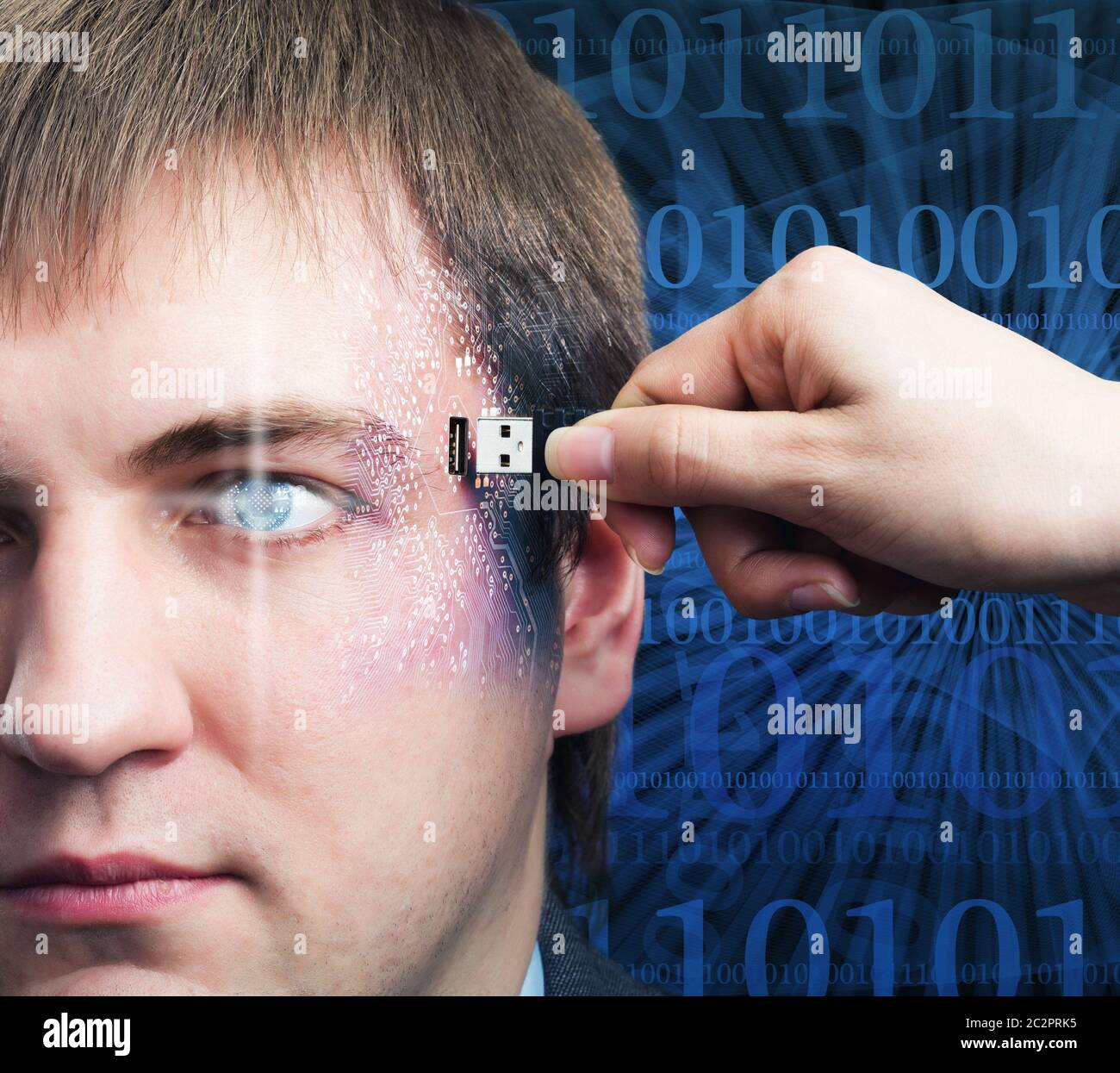 Businessman abstract matrix hi-res stock photography and images - Alamy