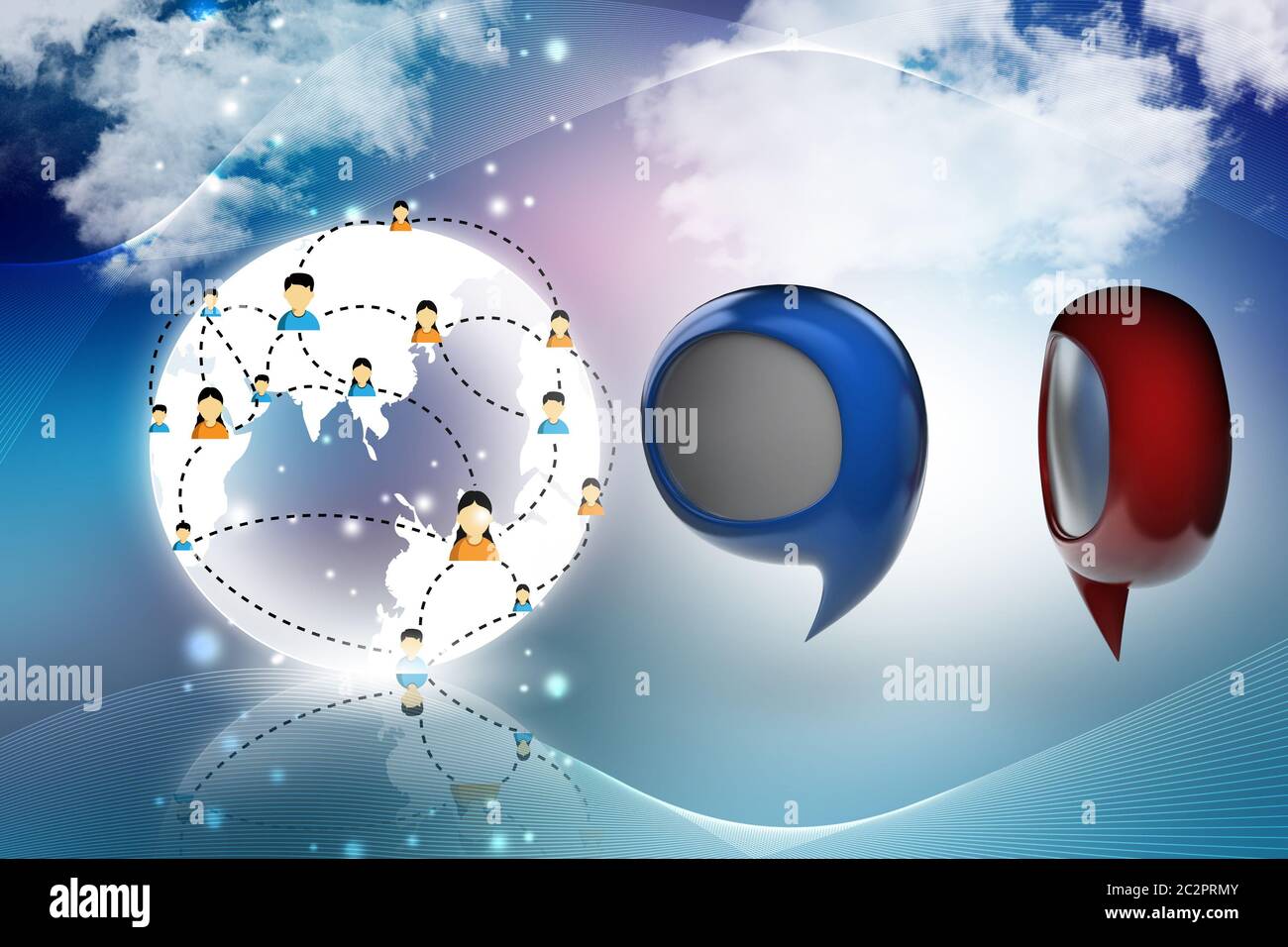 Conversation speech bubbles 3d design message bubble hi-res stock ...