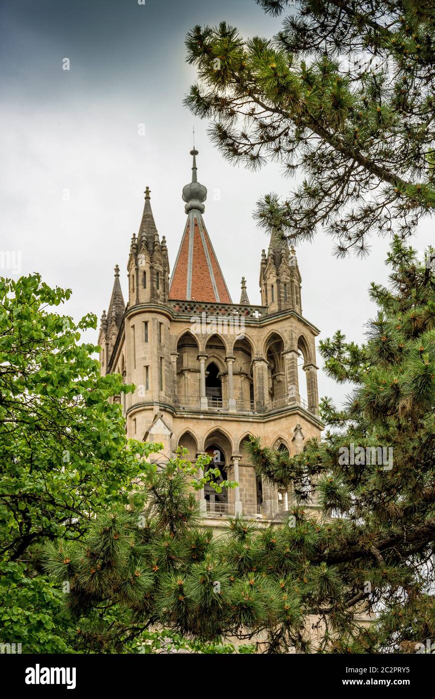 Lausanne cathedral bell tower hi-res stock photography and images - Alamy
