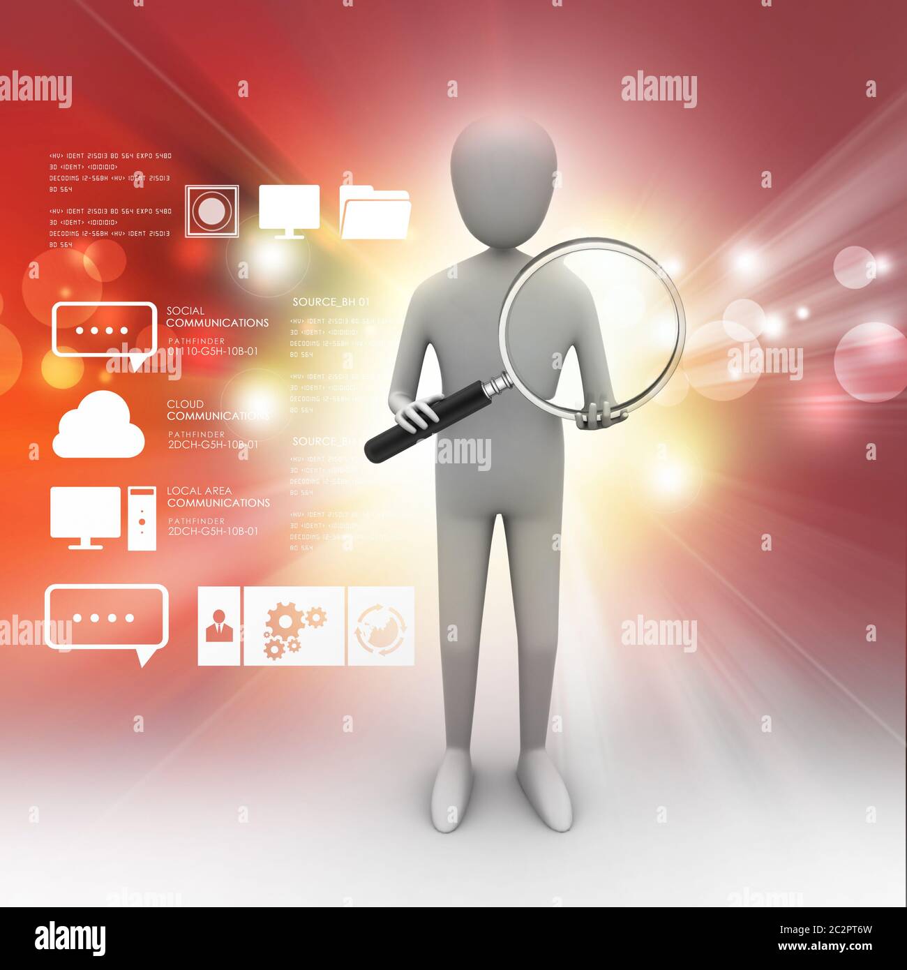 Man magnifier hi-res stock photography and images - Alamy
