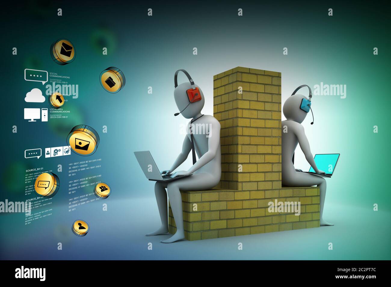 3d people working in laptop Stock Photo - Alamy