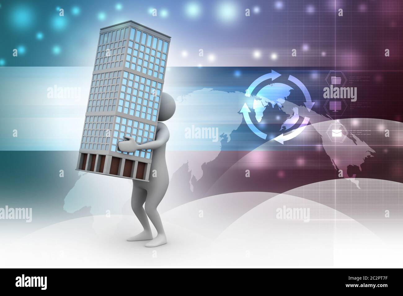 3d man with smart home Stock Photo - Alamy