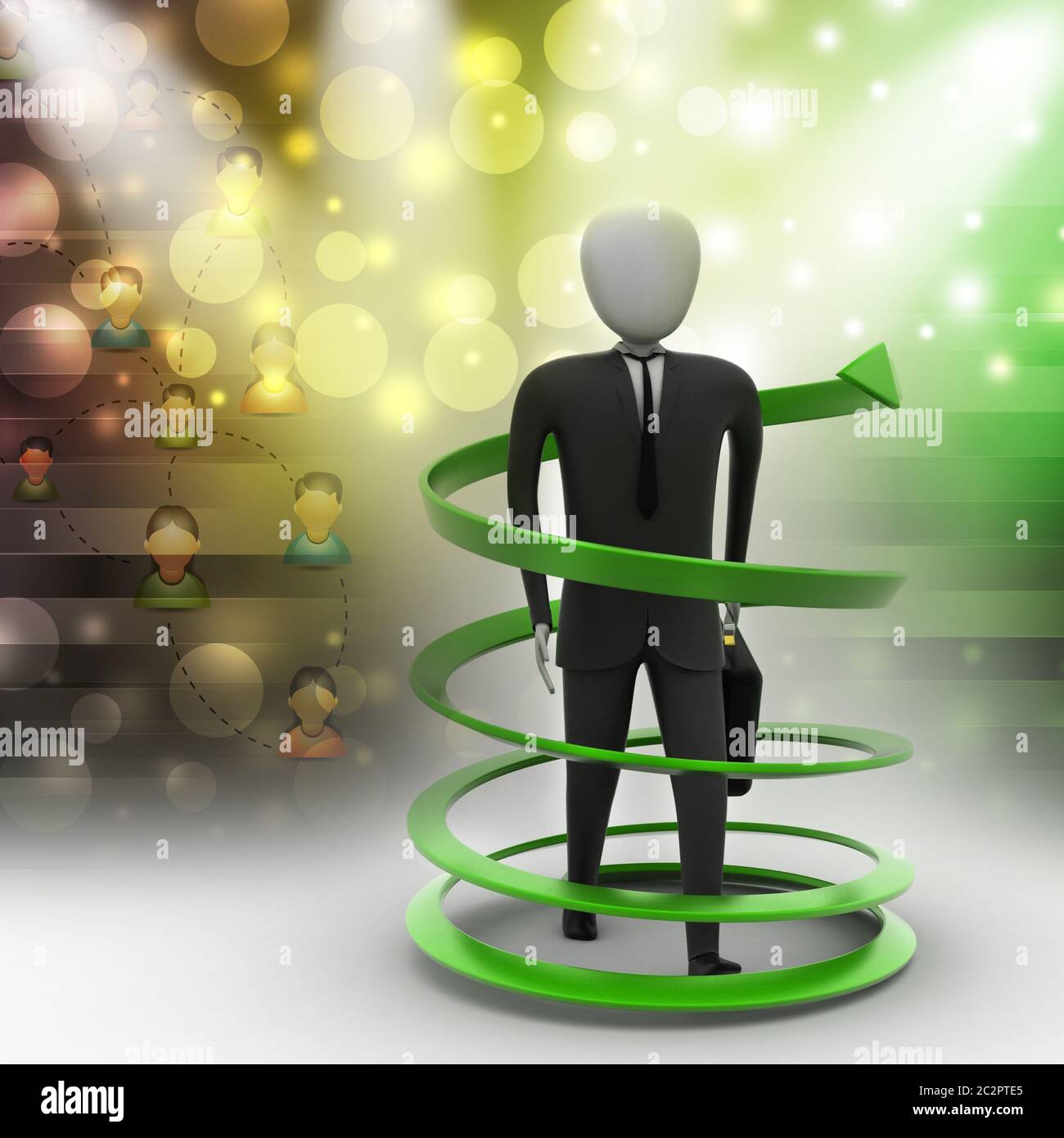 3d man business success concept Stock Photo - Alamy