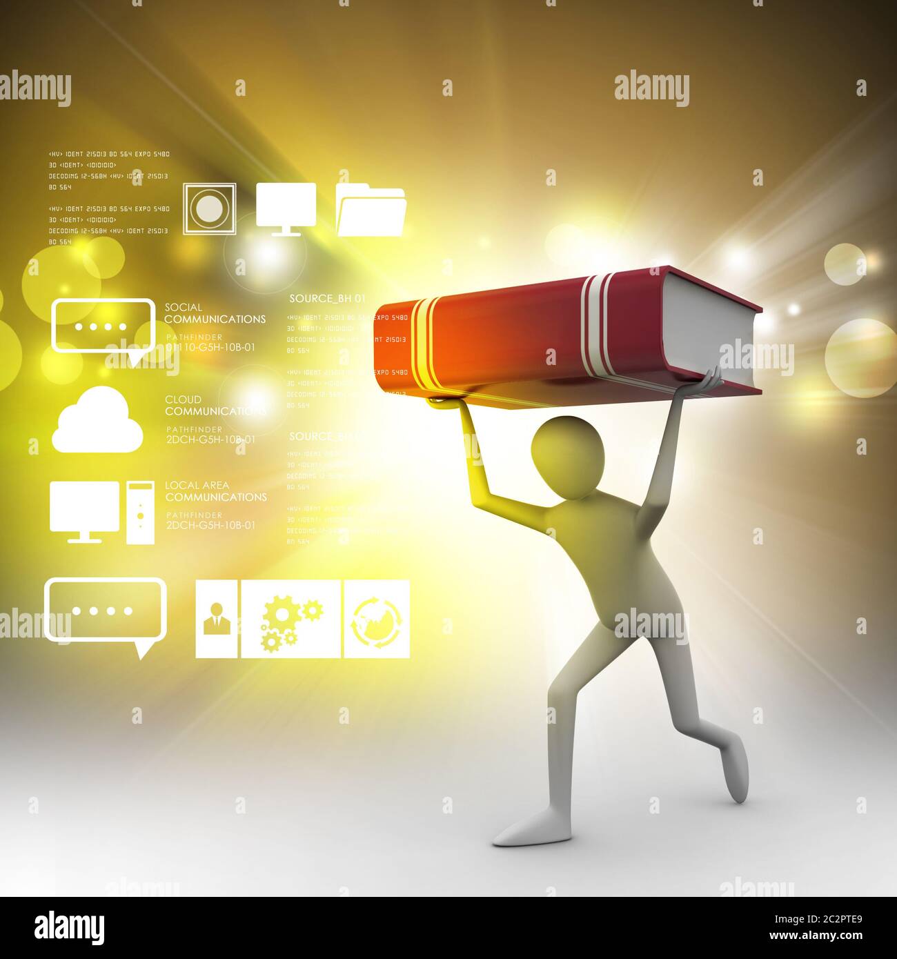 3d man carrying the law text Stock Photo - Alamy