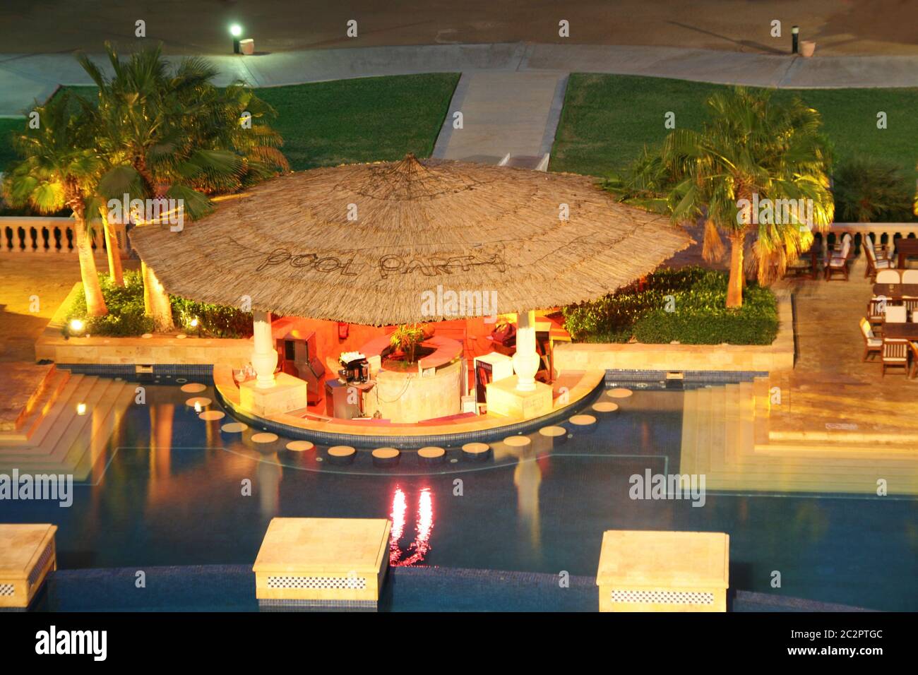 Pool bar at tropical resort Stock Photo - Alamy