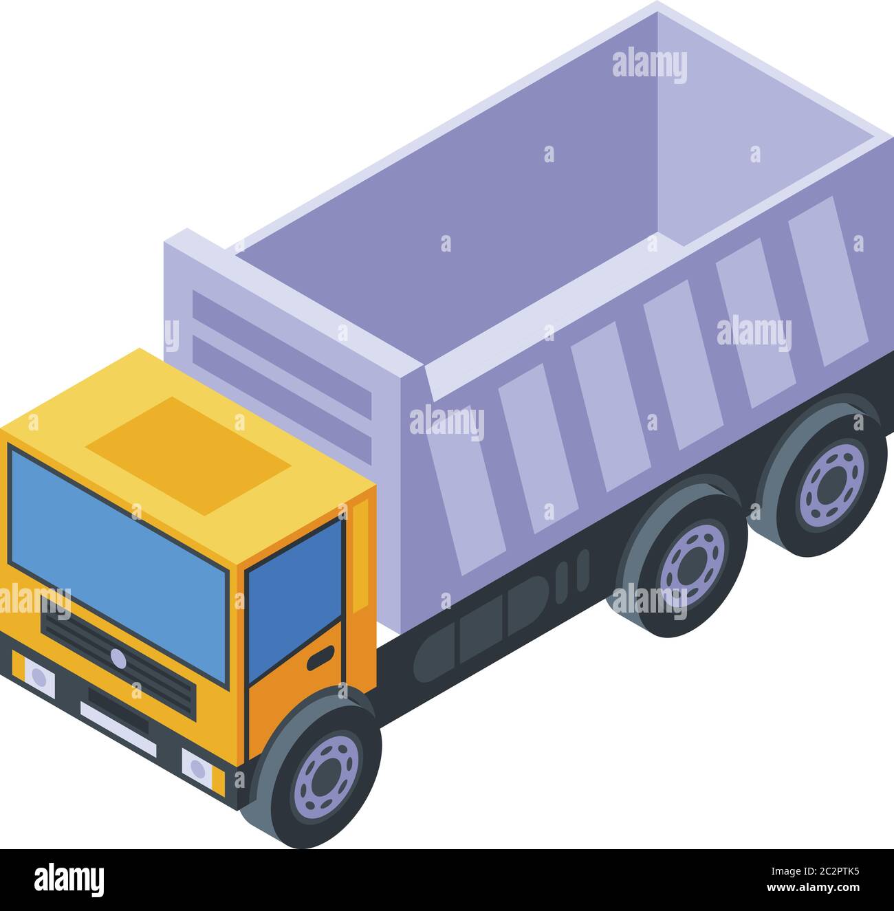 Dumper truck unloading Stock Vector Images - Alamy