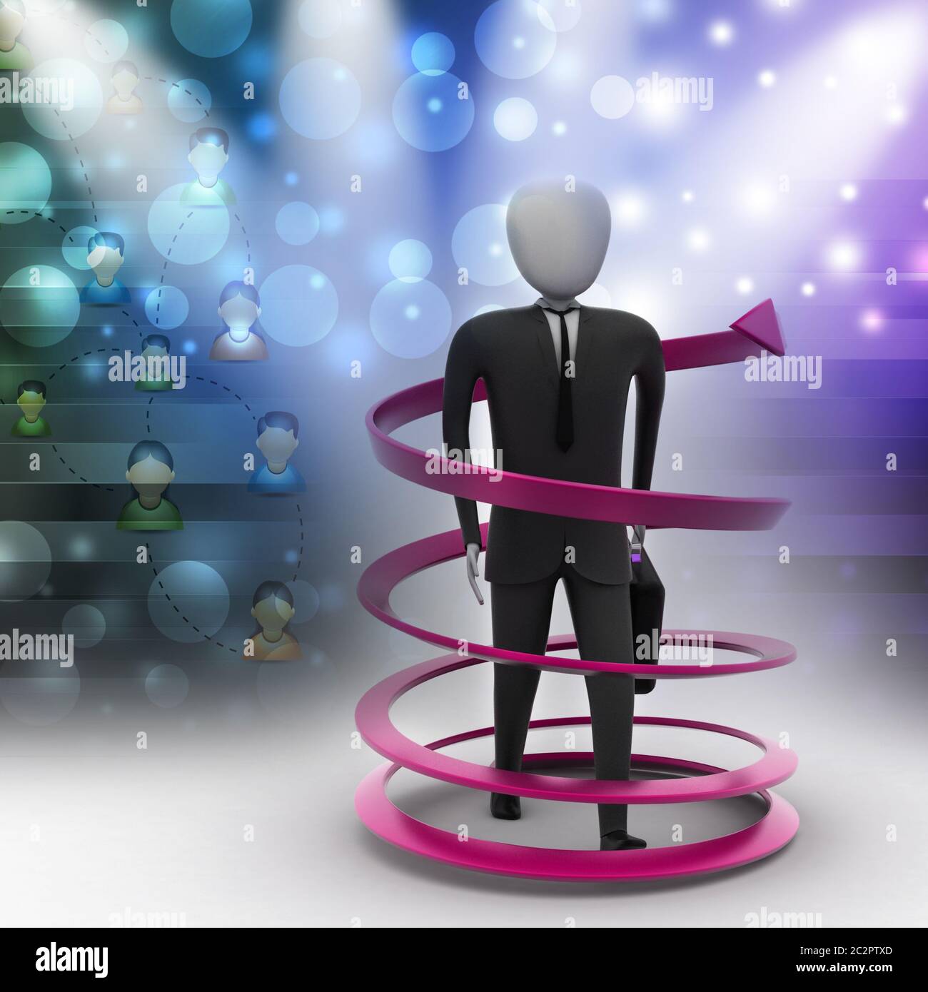 3d man business success concept Stock Photo - Alamy