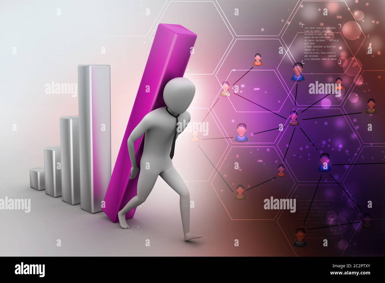 3d column chart hi-res stock photography and images - Alamy