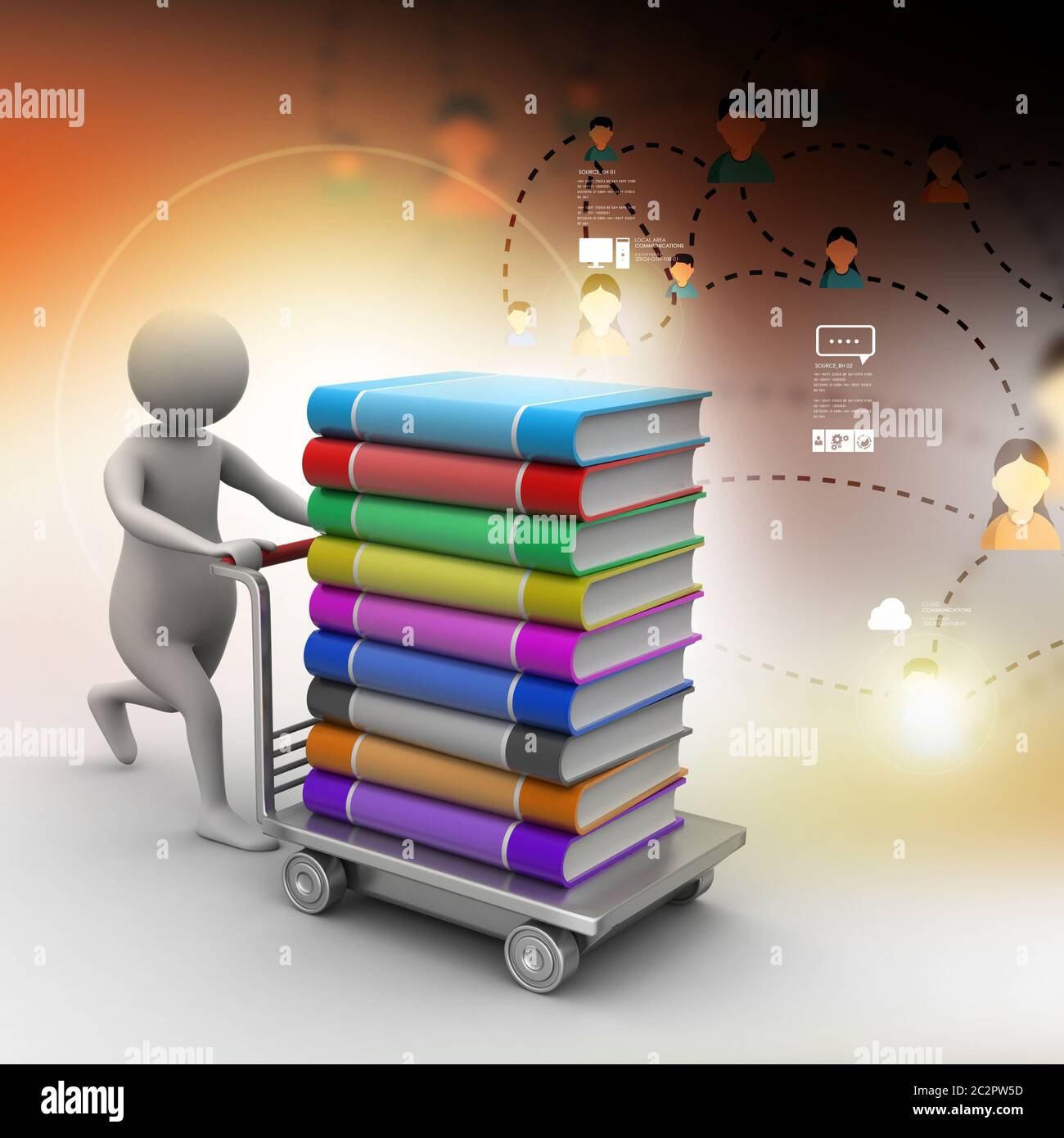Man pushing market trolley hi-res stock photography and images - Alamy