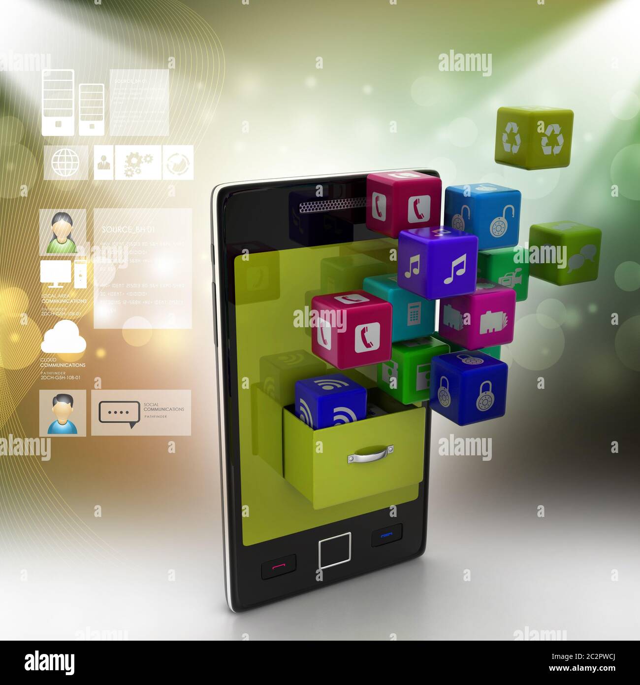 application icon concept Stock Photo - Alamy