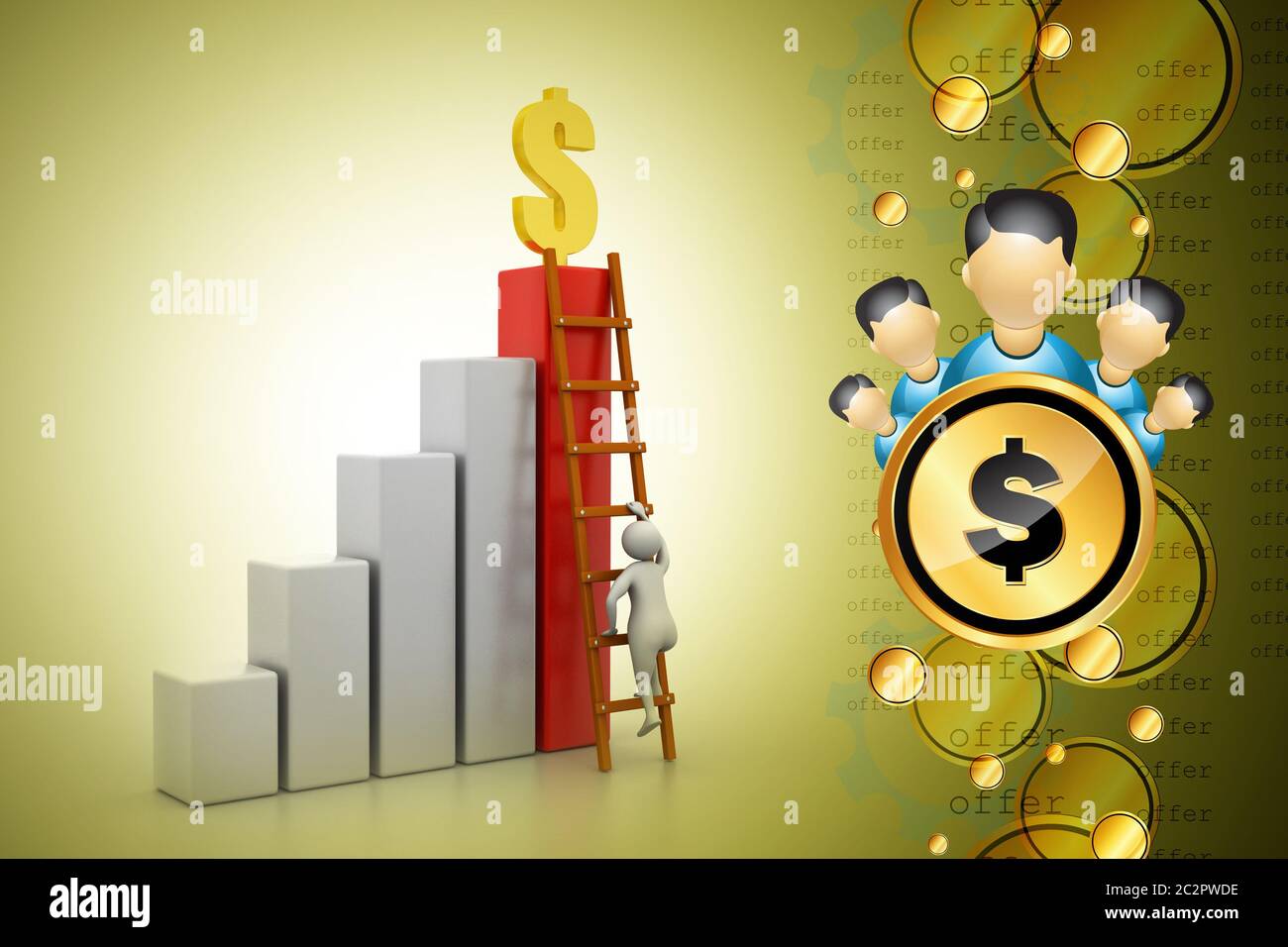 3d golden target hi-res stock photography and images - Alamy