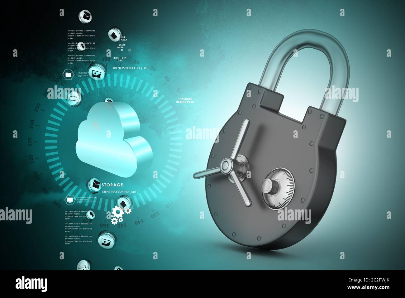 Padlock with security lock Stock Photo - Alamy