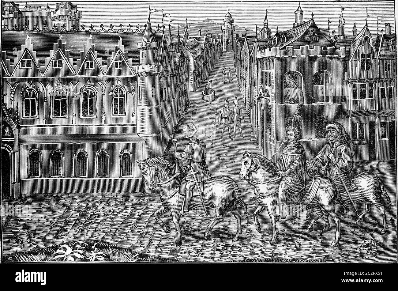 Miniature of a manuscript of the fifteenth century, belonging to the ...